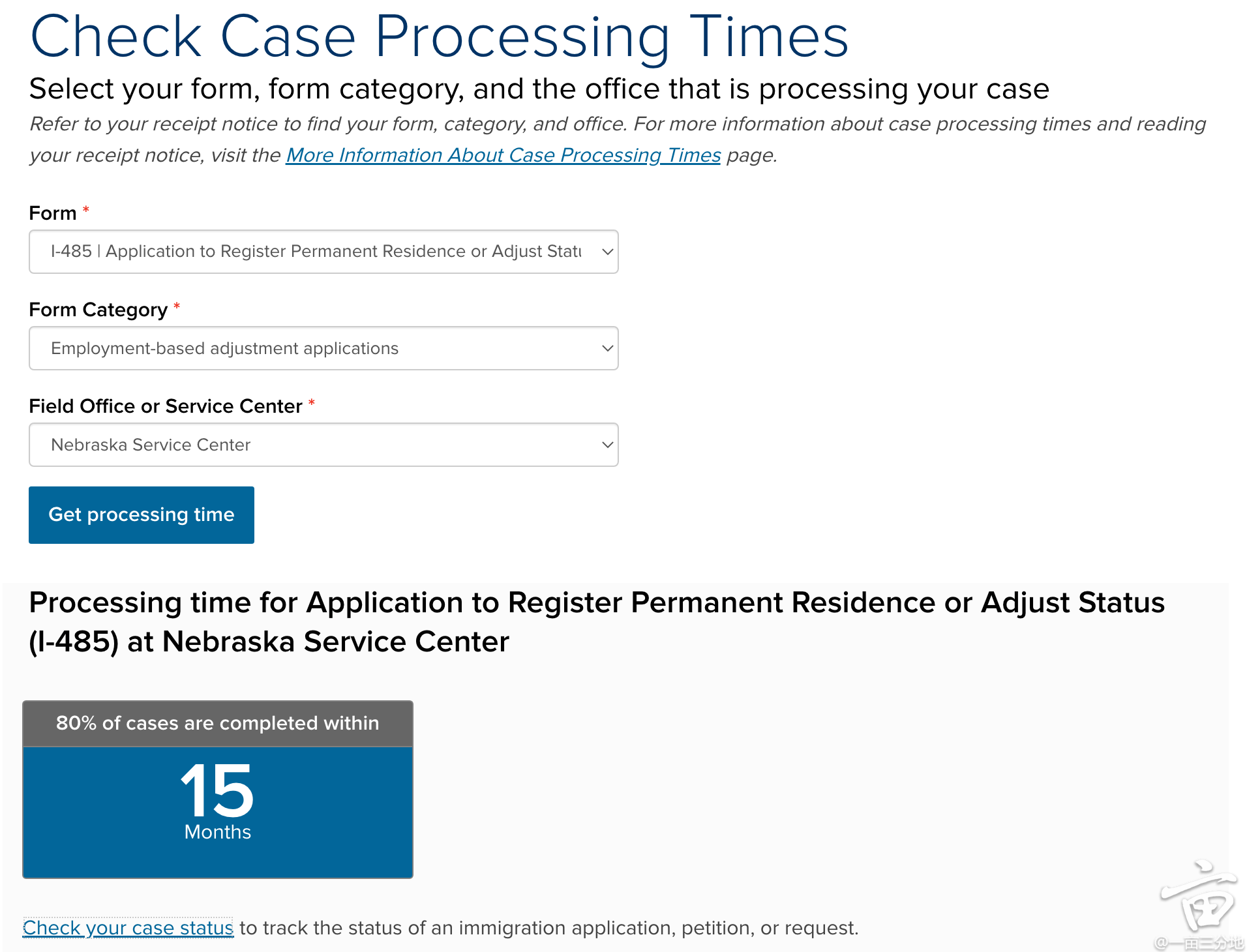 USCIS process time tool 终于有更精确的各个表处理时间了 （喜大普奔）|一亩三分地移民绿卡版