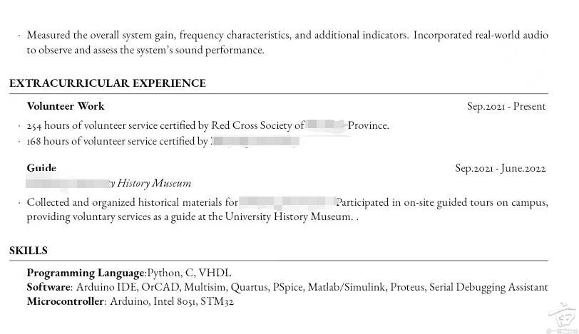 24fall ece 求cv修改意见|一亩三分地研究生申请版