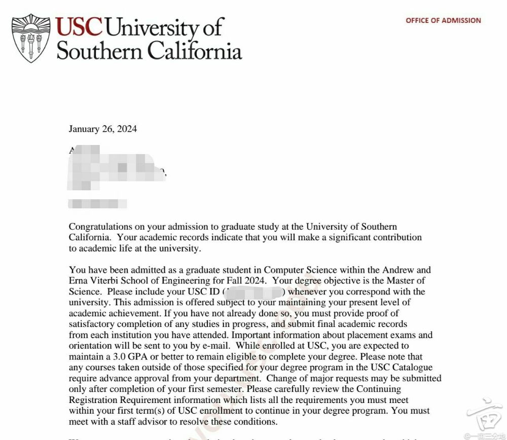 4th AD-USC MSCS|一亩三分地录取汇报：研究生版