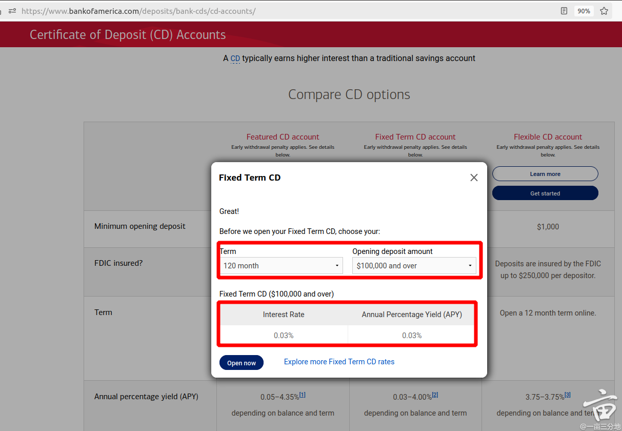 bank of america 如何购买高利率定存（certificate of deposit）|一亩三分地投资版